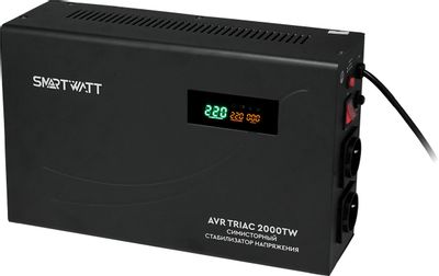 Стабилизатор напряжения SMARTWATT AVR Triac 2000TW черный ...