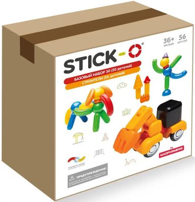 Конструктор магнитный STICK-O Большая стройка [901094] – купить в ...