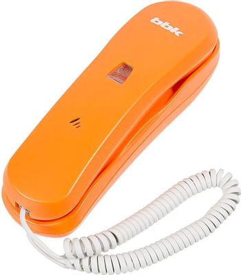 Характеристики Проводной телефон BBK BKT-100 RU, оранжевый (704806) смотреть в СИТИЛИНК