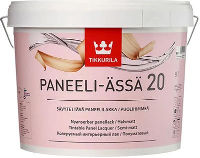 Лак TIKKURILA Paneeli-assa 20 бесцветный, 9л [84664040160] – купить в ...
