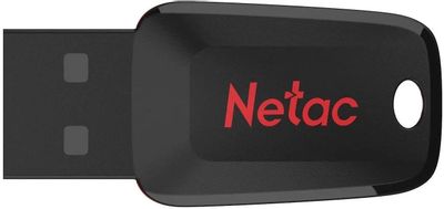 Флешка USB NETAC U197 64ГБ, USB2.0, черный и красный [nt03u197n-064g ...