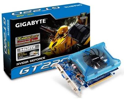 Характеристики Видеокарта GIGABYTE NVIDIA GeForce GT 220 1ГБ DDR3, Ret ...