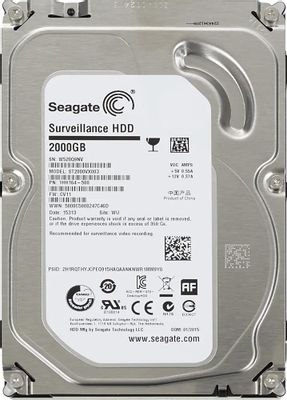 Жесткий диск Seagate Surveillance ST2000VX003, 2ТБ, HDD, SATA III, 3.5 ...