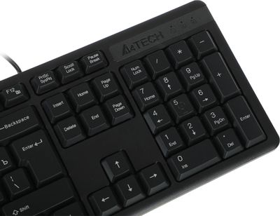 Комплект (клавиатура+мышь) A4TECH KK-3330, USB, проводной, черный [kk ...