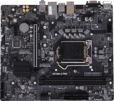 Характеристики Материнская плата MSI H510M-A PRO, LGA 1200, Intel H510 ...