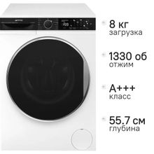 Стиральная машина SMEG WM3T84RU4, с фронтальной загрузкой, 8кг, 1330об ...