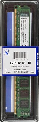 Характеристики Оперативная память Kingston KVR16N11/8-SP DDR3 - 8ГБ ...