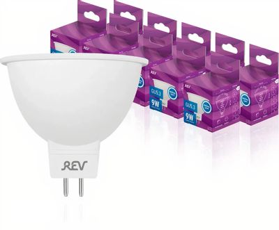 Упаковка ламп LED REV GU5.3, рефлектор, 9Вт, 10 шт. [32415 7] – купить ...
