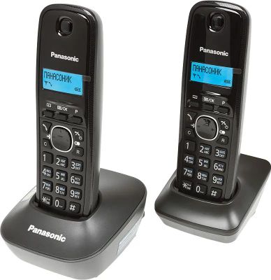 Радиотелефон Panasonic KX-TG1612RUH, темно-серый – купить в Ситилинк ...