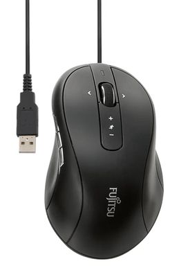 Характеристики Мышь проводная Fujitsu BLUE LED MOUSE M960 black ...