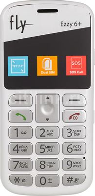 Характеристики Сотовый телефон Fly Ezzy 6+ белый (346270) смотреть в СИТИЛИНК