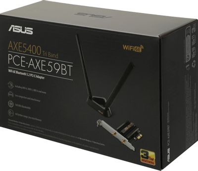 Wi-Fi + Bluetooth адаптер ASUS PCE-AXE59BT PCI Express x1 – купить в ...