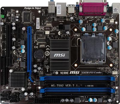 Обзор товара материнская плата MSI G41M-P33 COMBO, LGA 775, Intel G41 ...