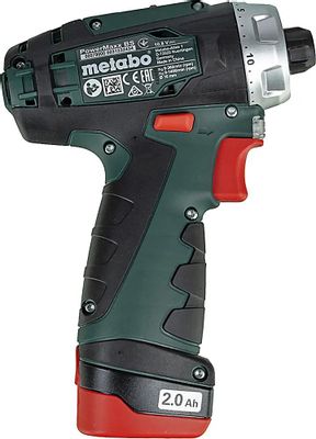 Дрель-шуруповерт METABO PowerMaxx BS, 2Ач, с двумя аккумуляторами ...