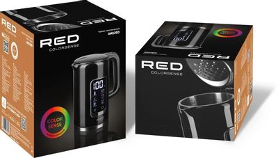 Характеристики Чайник электрический RED SOLUTION COLORSENSE AM120D, 2000Вт, черный (2013591 ...