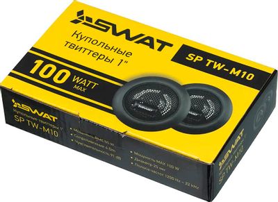 Колонки автомобильные SWAT SP TW-M10, 3.2 см (1.25 дюйма), комплект 2 ...
