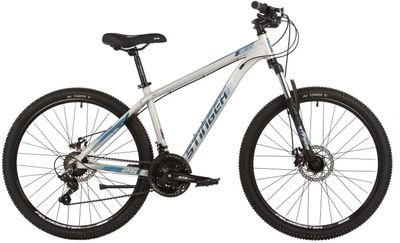 Велосипед Stinger Element STD (2021), горный (взрослый), рама 16", колеса 26", серый, 14.5кг ...