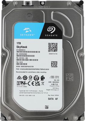 Жесткий диск Seagate Skyhawk ST1000VX013, 1ТБ, HDD, SATA III, 3.5 ...