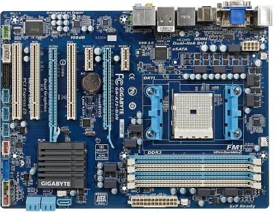 Характеристики Материнская плата GIGABYTE GA-A75-D3H, Socket FM1, AMD ...