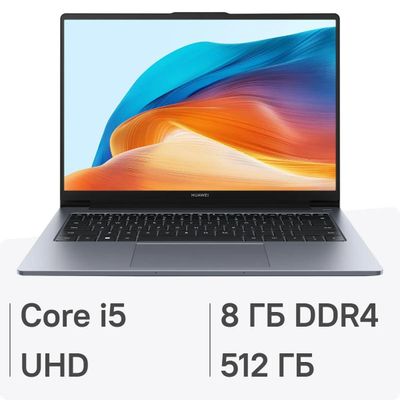 Ноутбук Huawei MateBook D 14 MDF-X, 14", 2024, IPS, Intel Core i5 ...
