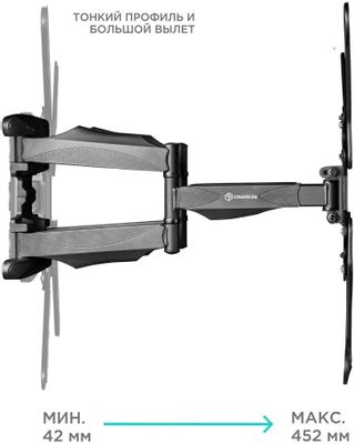 Кронштейн для телевизора ONKRON M5, 37-70", настенный, поворот и наклон ...