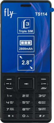 Сотовый телефон Fly TS114, черный – купить в Ситилинк | 1111139