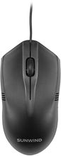 Мышь SunWind SW-M100, оптическая, проводная, USB, черный [1611722] – купить в Ситилинк | 1611722