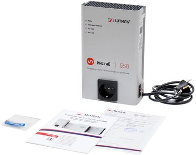 Стабилизатор напряжения ШТИЛЬ ИнСтаб IS550 белый – купить в Ситилинк | 1911705