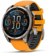 Смарт-часы Garmin Fenix 8, 47мм, 1.4", оранжевый/серый [010-02904-11 ...