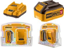 Отзывы на Батарея аккумуляторная INGCO FBCPK1214, 20В, 4Ач, Li-Ion, ЗУ ...