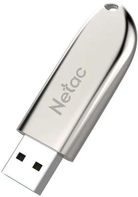 Флешка USB NETAC U352 128ГБ, USB2.0, серебристый [nt03u352n-128g-20pn ...