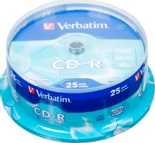 Характеристики Оптический диск CD-R Verbatim 700МБ 52x, 25шт., cake box ...