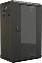 Шкаф коммутационный Hyperline TDB-6U-GP-RAL9004 настенный, стеклянная ...