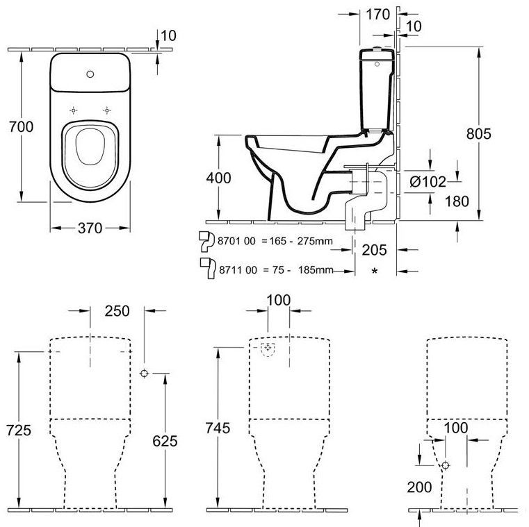 Аксессуары для унитаз VILLEROY & BOCH Omnia Architectura 56771001 ...