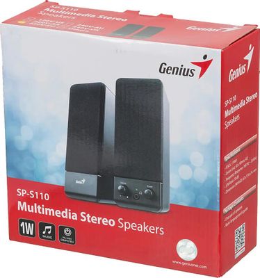 Колонки Genius SP-S110, 2.0, черный [31730613101] – купить в Ситилинк ...