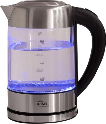 Отзывы на Чайник электрический OASIS K-7GS, 2200Вт, сталь и черный в интернет-магазине СИТИЛИНК ...