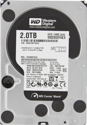 Обзор товара жесткий диск WD Caviar Black WD2002FAEX, 2ТБ, HDD, SATA ...