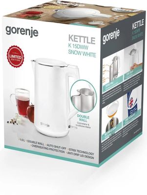 Чайник электрический Gorenje K15DWW, белый – купить в Ситилинк | 1877133