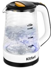 Чайник электрический KitFort КТ-6634, 2200Вт, белый и черный – купить в ...