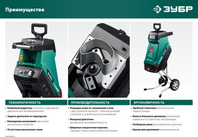 Садовый измельчитель Зубр ЗИЭ-40-2300 – купить в Ситилинк | 1908869