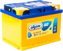 Характеристики Аккумулятор автомобильный АКОМ 6CT-60.0 LB 60Ач 590A ...