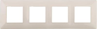 Рамка Эра Elegance 14-5004-02 (Б0034400) лицев. 4x гориз.мон. пластик ...