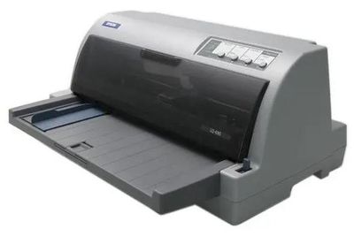 Принтер матричный Epson LQ-690 Flatbed черно-белая печать, цвет серый ...