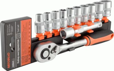 Набор торцевых головок АвтоDело 39842 в компл.:12 предметов – купить в ...