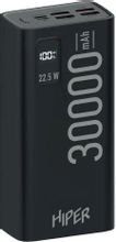 Внешний аккумулятор (Power Bank) HIPER EP, 30000мAч, черный [ep 30000 ...
