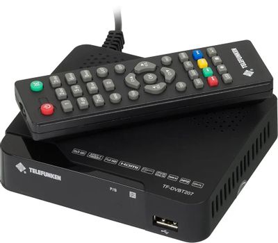 Ресивер DVB-T2 Telefunken TF-DVBT207, черный – купить в Ситилинк | 984949