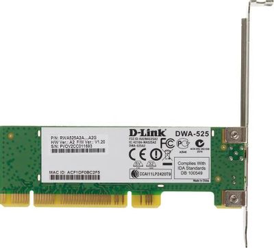 Обзор товара wi-Fi адаптер D-Link DWA-525 PCI (564642) в интернет-магазине СИТИЛИНК