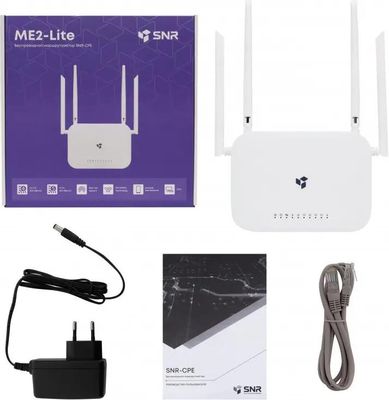 Характеристики Wi-Fi роутер SNR ME2-Lite, Wi-Fi 5, AC1200, 2.4/5ГГц, 4 ...