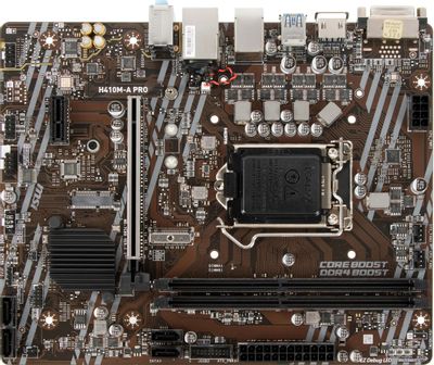Материнская плата MSI H410M-A PRO, LGA 1200, Intel H410, mATX, Ret ...