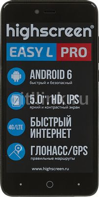 Обзор товара смартфон Highscreen Easy L PRO, черный (420309) в интернет-магазине СИТИЛИНК